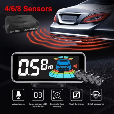 Car parking sensor - radar - reverse auto-parking - LCD monitor dis...